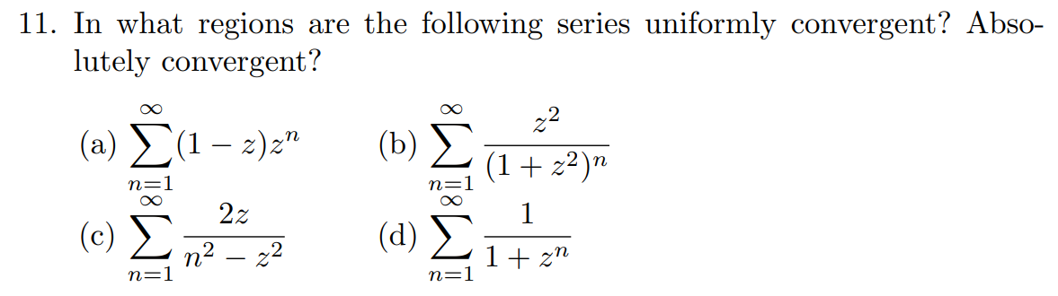 Solved Complex Analysis Question // ﻿In what regions are the | Chegg.com