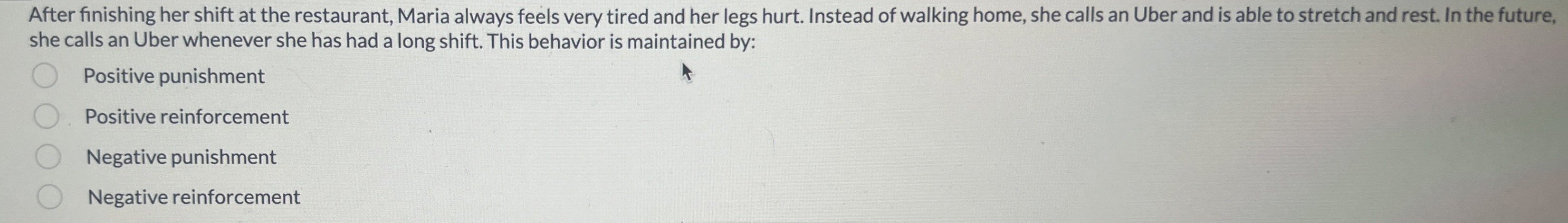 Solved After finishing her shift at the restaurant, Maria | Chegg.com