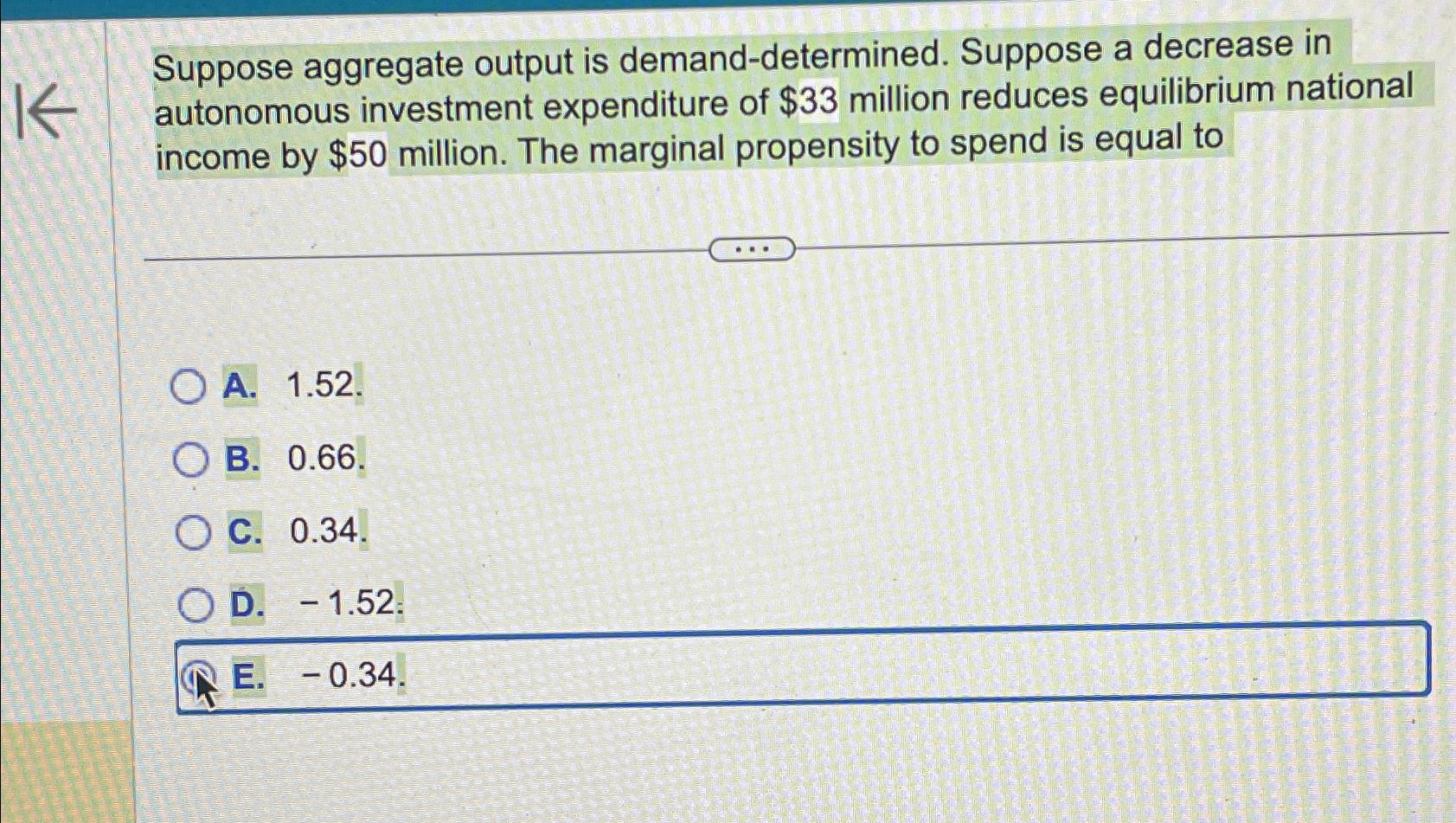 Solved Suppose aggregate output is demand-determined. | Chegg.com