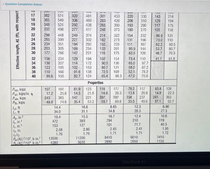 Solved Show Timer Question Completion Status: Select the | Chegg.com