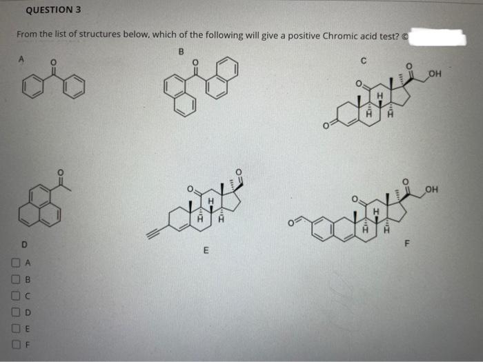 Solved Which which of the following will give a positive | Chegg.com