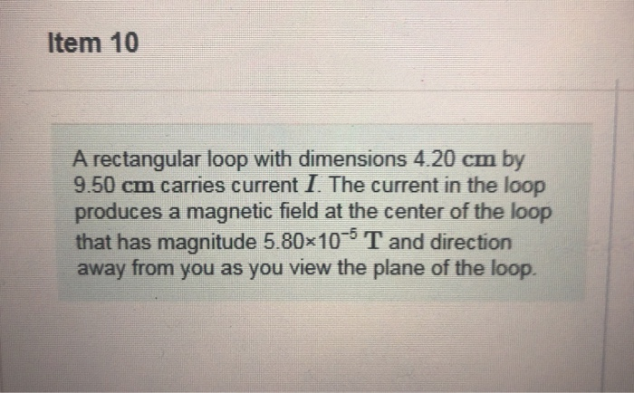 Solved Item 10 A rectangular loop with dimensions 4.20 cm by | Chegg.com