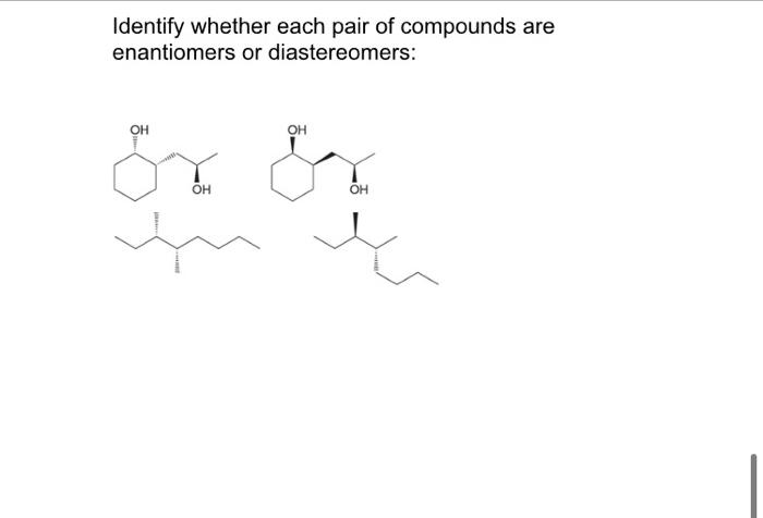 Solved Identify whether each pair of compounds are | Chegg.com