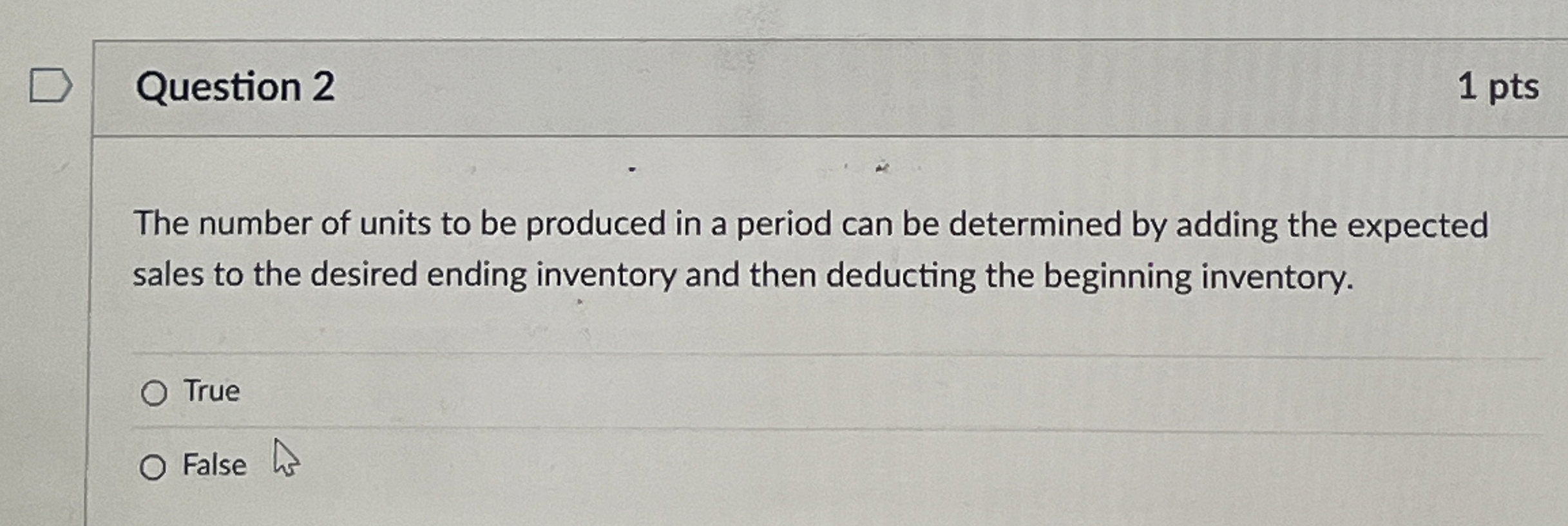 Solved Question 21 ﻿ptsThe number of units to be produced in | Chegg.com