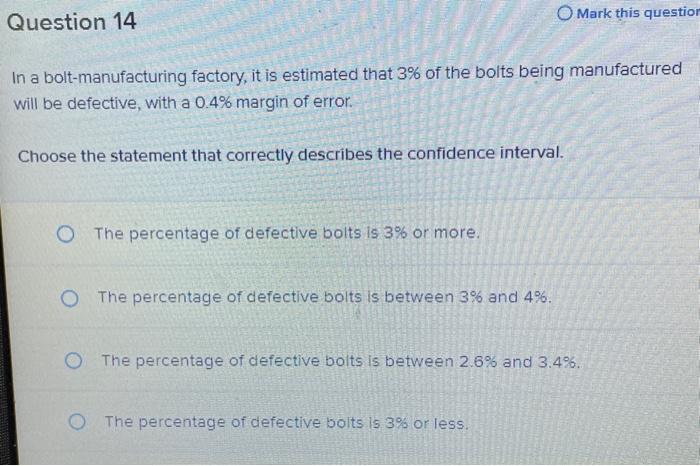 Solved Question 14 Mark this question In a | Chegg.com