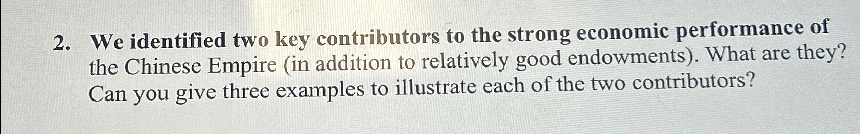 Solved We identified two key contributors to the strong | Chegg.com