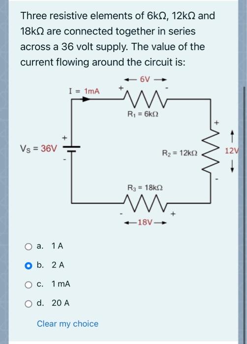 Solved Three resistive elements of 6kN, 12kN and 18kQ are | Chegg.com