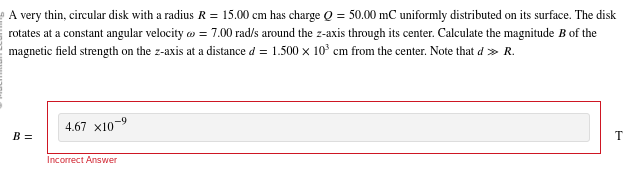 Solved A very thin, circular disk with a radius R=15.00cm | Chegg.com