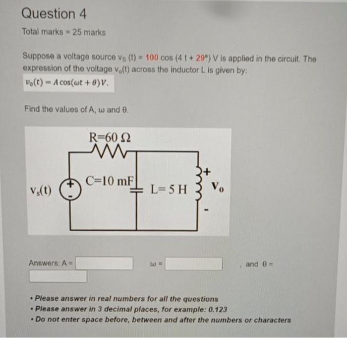 Solved Iotal marks = 25 marks Suppose a voltage source | Chegg.com