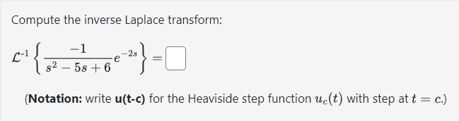 Solved Compute the inverse Laplace | Chegg.com