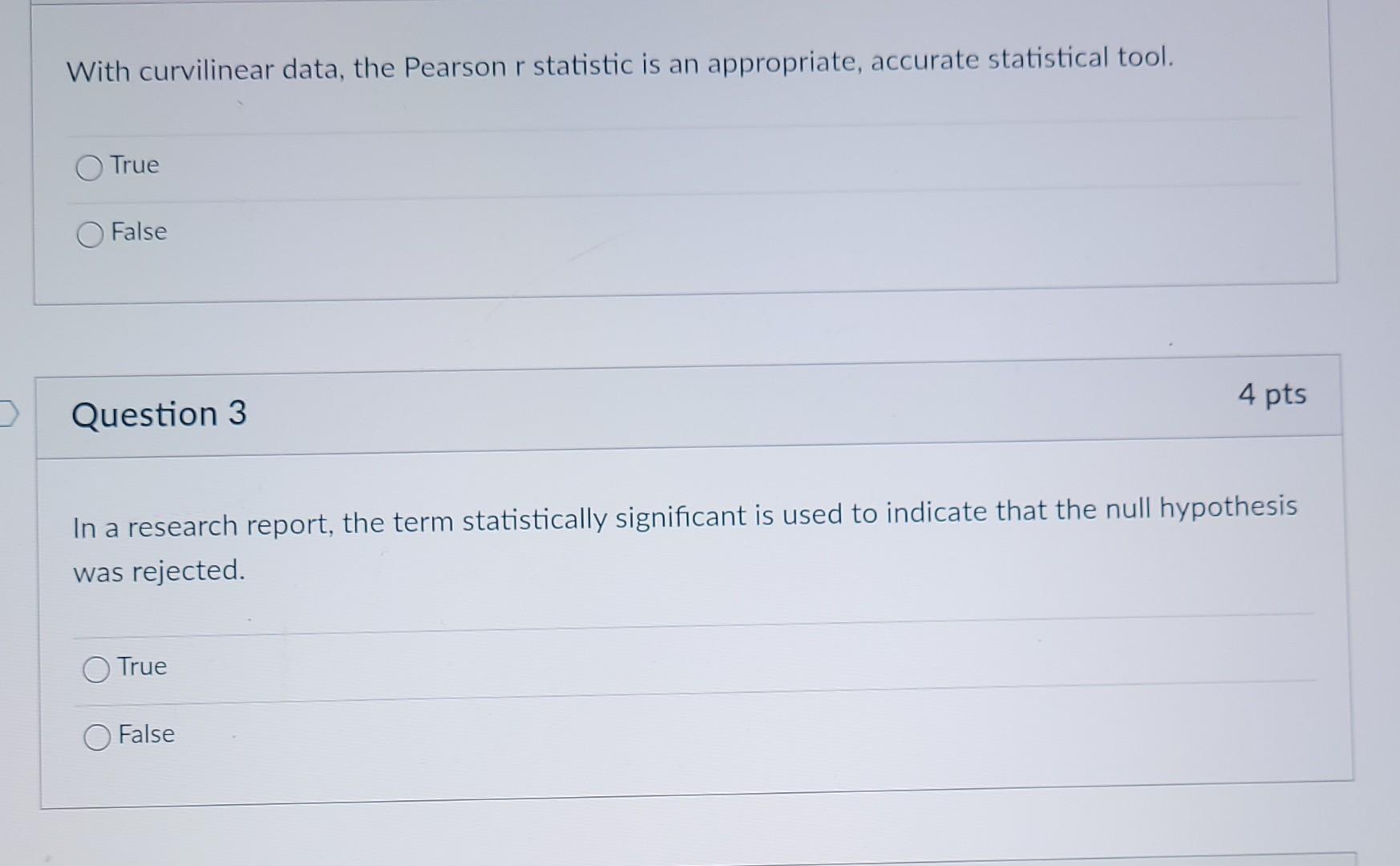 Solved With curvilinear data, the Pearson r statistic is an | Chegg.com