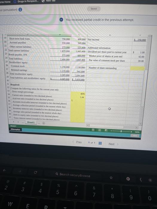 Solved Calculating Select Financial Ratios using Excel's | Chegg.com