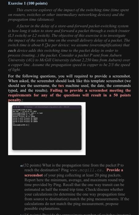 Solved Exercise 1 (100 points) This exercise explores of the | Chegg.com