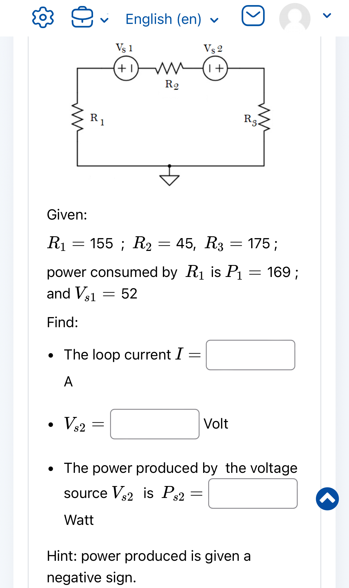 Solved క్రైGiven:R1=155;R2=45,R3=175 ； ﻿power consumed by R1 | Chegg.com