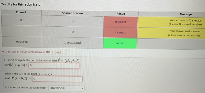 Solved Results for this submission Entered Answer Preview | Chegg.com