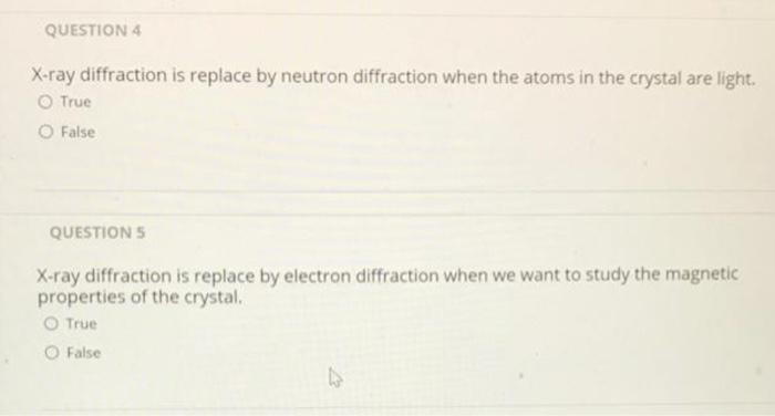 X-ray diffraction is replace by neutron diffraction | Chegg.com