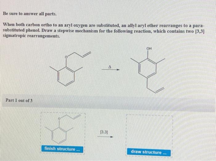 Solved Be sure to answer all parts. When both carbon ortho | Chegg.com