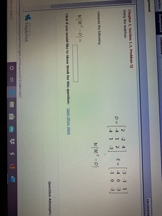 Solved actice Assignment Grade inment CALCULATOI Chapter 1, | Chegg.com
