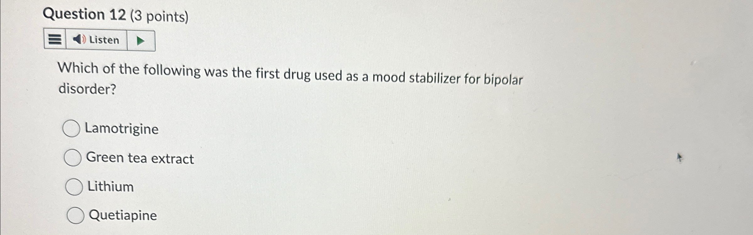 Solved Question 12 (3 ﻿points)Which of the following was the | Chegg.com