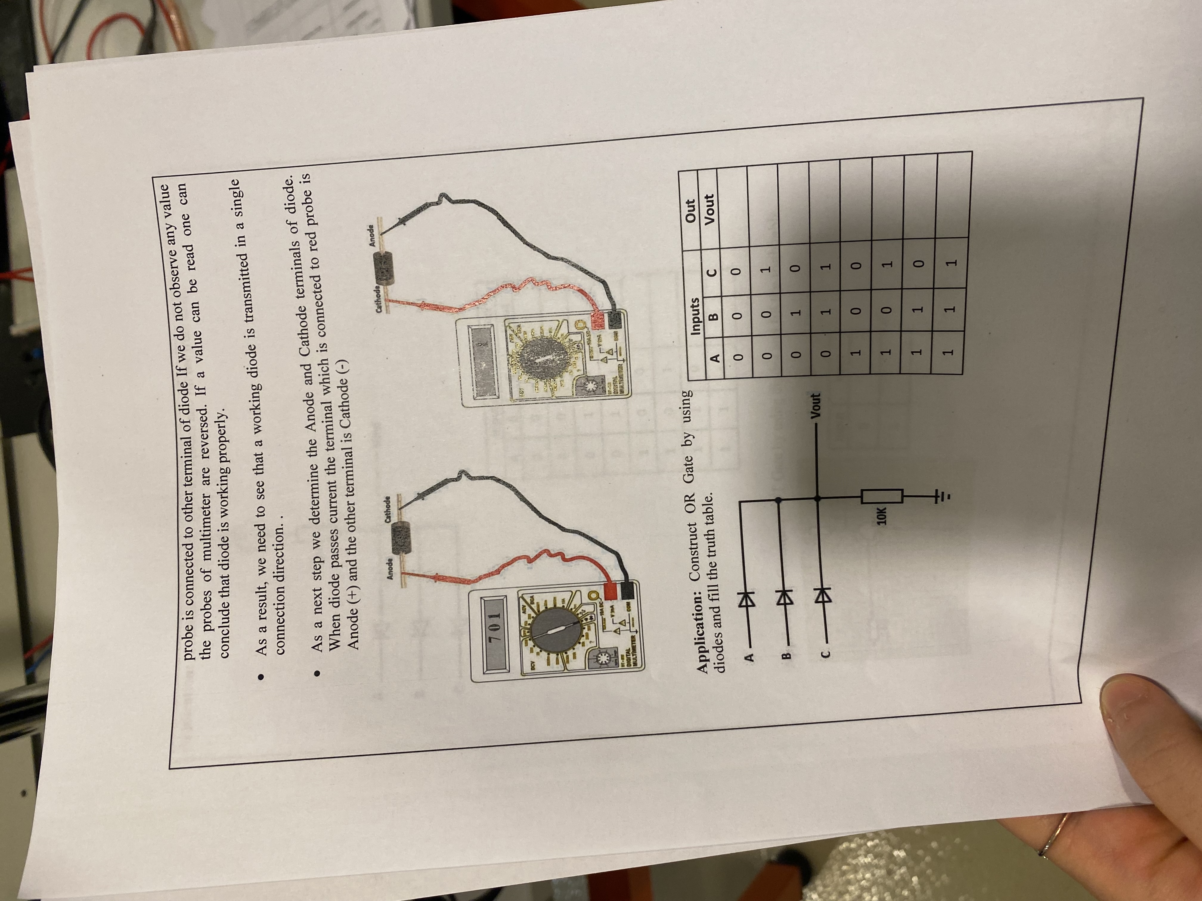 Solved probe is connected to other terminal of diode If we | Chegg.com