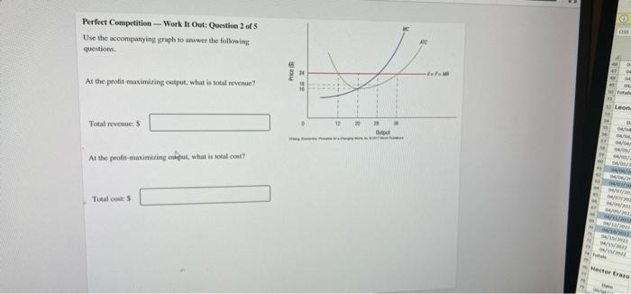 Solved Perfect Competition - Work It Out: Question 2 of 5 | Chegg.com