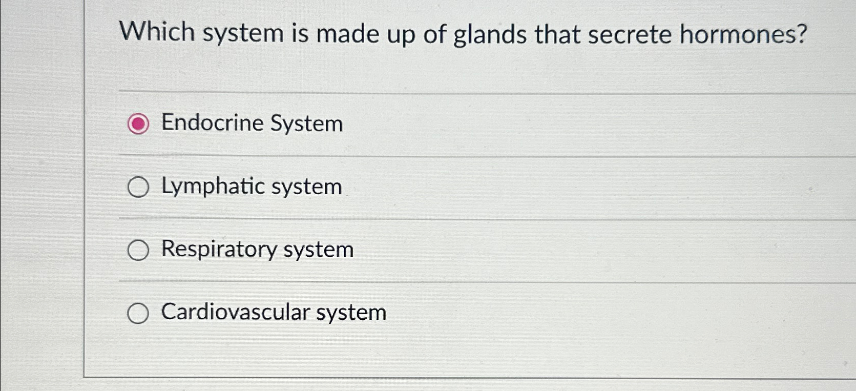 Solved Which system is made up of glands that secrete | Chegg.com