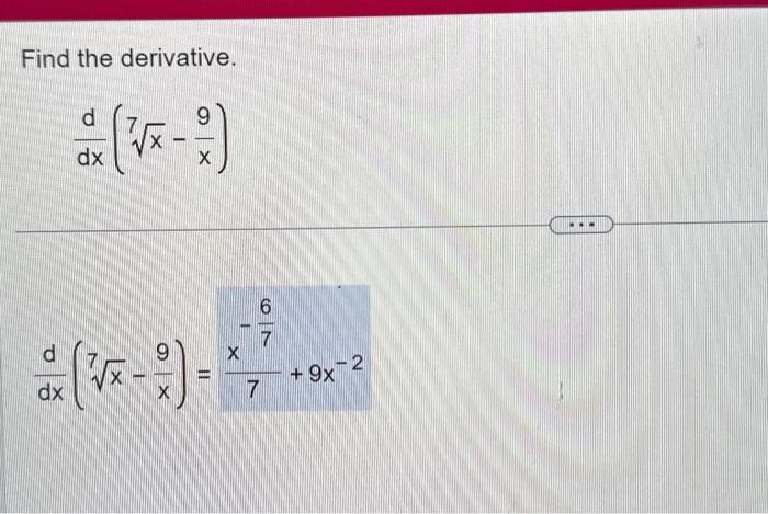 Solved Find the derivative. dxd(4x−x4) | Chegg.com