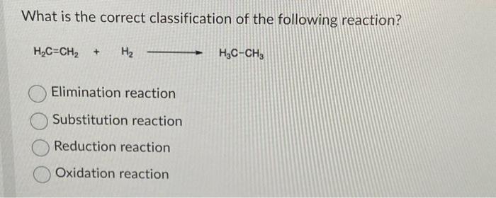 Solved What is the correct classification of the following | Chegg.com