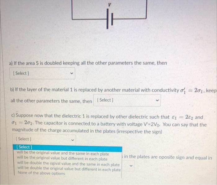 Solved Consider A Parallel Plates Capacitor Of Area S With