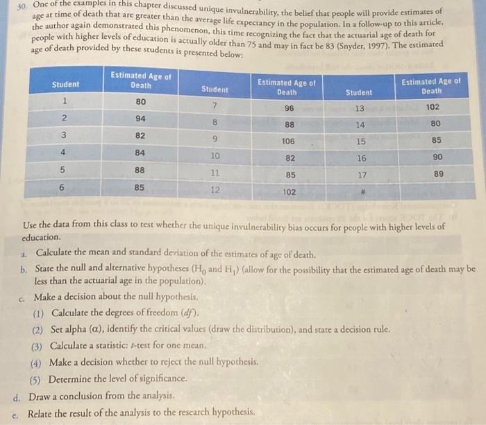 Solved 30. One of the examples in this chapter discussed | Chegg.com