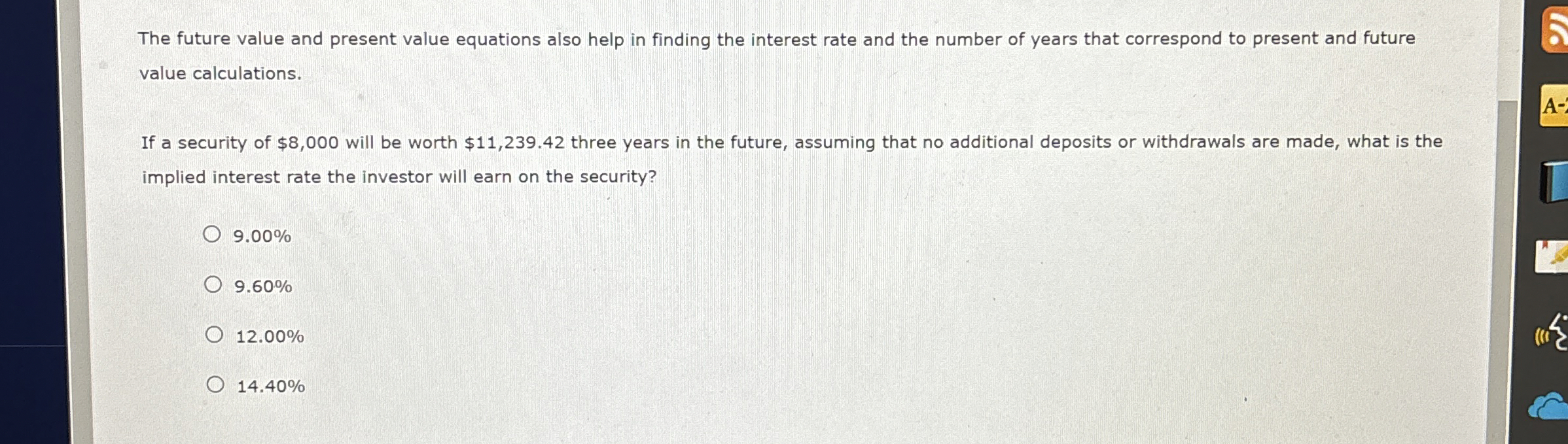 Solved The future value and present value equations also | Chegg.com