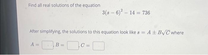 Solved Find all real solutions of the equation | Chegg.com