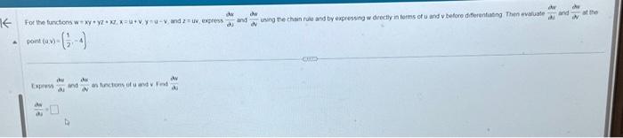 Solved ∂u∂w∣(32,4)=44 (Type an integer or a simplified | Chegg.com
