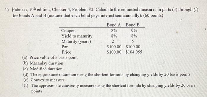 Solved Fabozzi, 10 0th edition, Chapter 4, Problem \#2. | Chegg.com