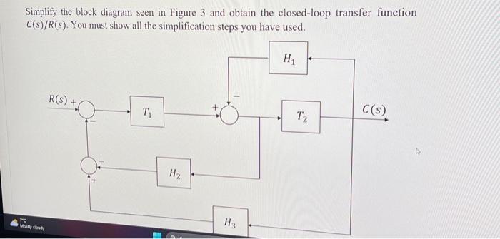 Solved Simplify the block diagram seen in Figure 3 and | Chegg.com