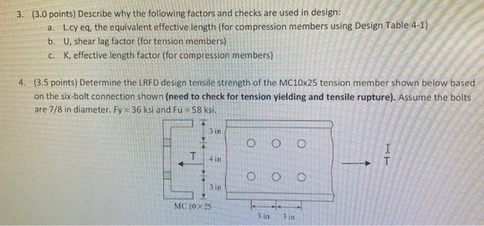 Solved 3. (3.0 points) Describe why the following factors | Chegg.com