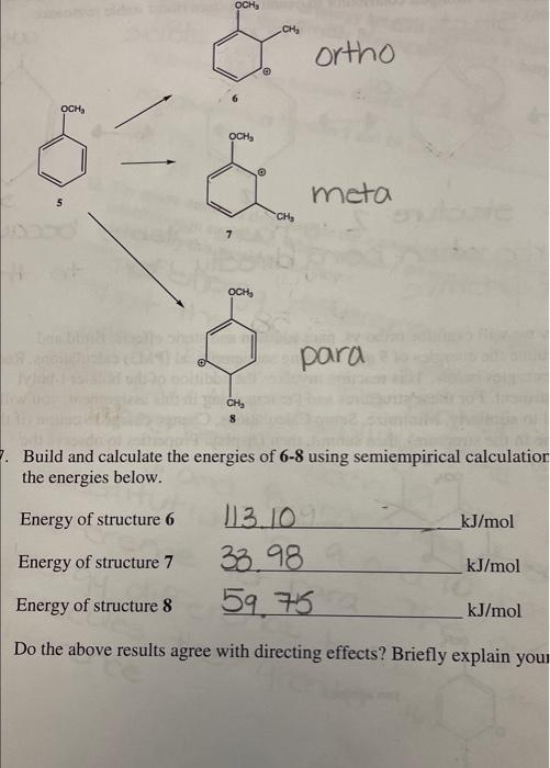 Solved OCH, .CH ortho OCH OCH, 6 & meta CH, 7 OCH para CH 7. | Chegg.com