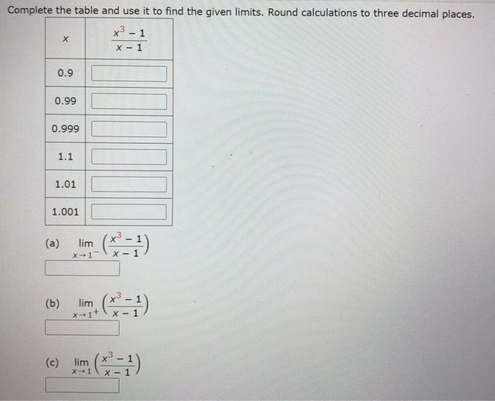 Solved Complete the table and use it to find the given | Chegg.com