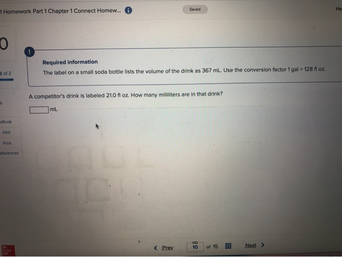 Solved Seved He 1 Homework Part 1 Chapter 1 Connect Homew... | Chegg.com