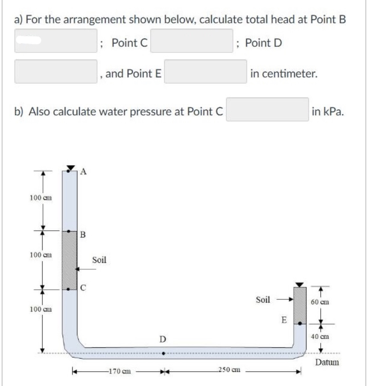 Solved a) ﻿For the arrangement shown below, calculate total | Chegg.com