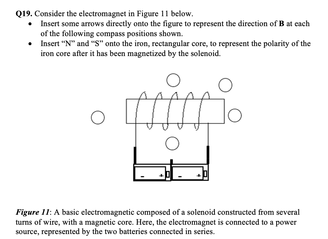 Solved Q19. ﻿Consider the electromagnet in Figure 11 | Chegg.com