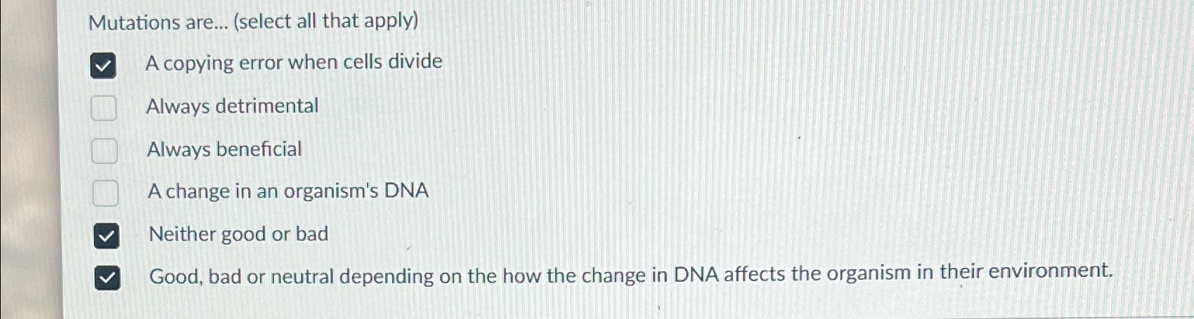 Solved Mutations are... (select all that apply)A copying | Chegg.com