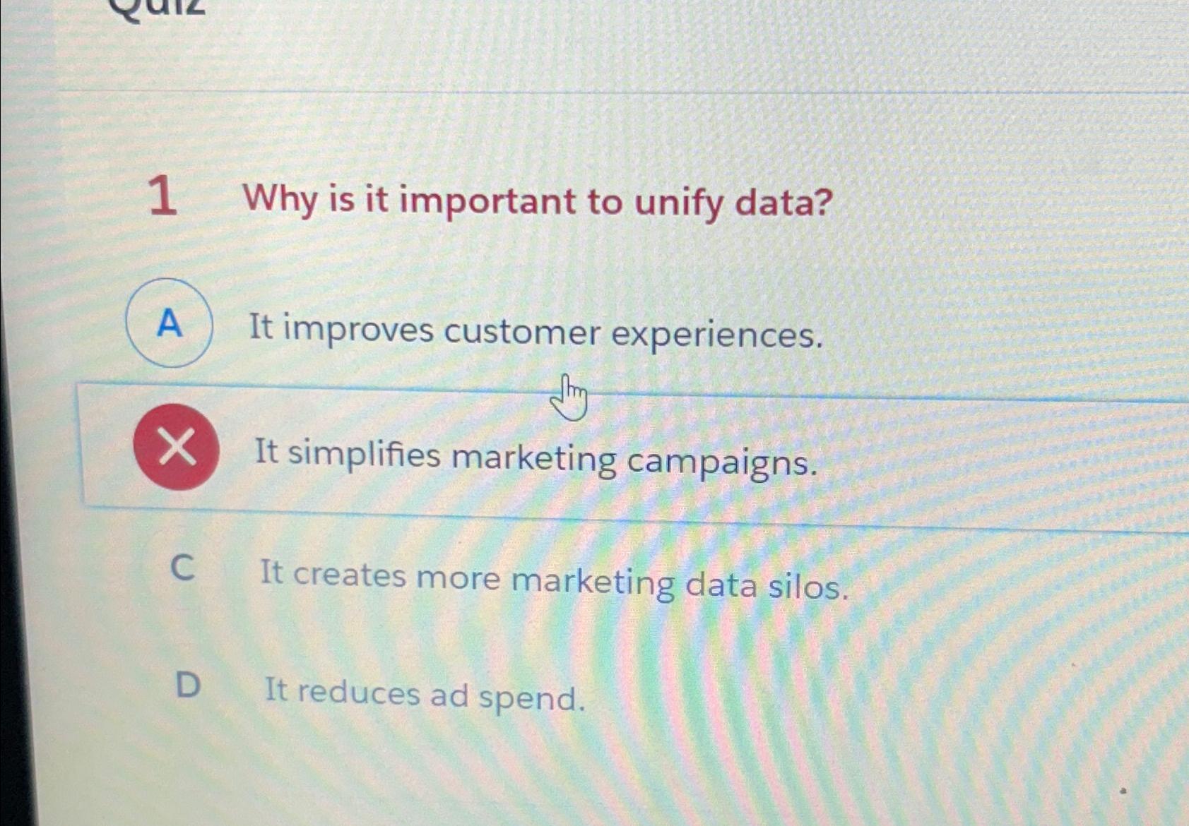 Solved 1 ﻿Why is it important to unify data?It improves | Chegg.com