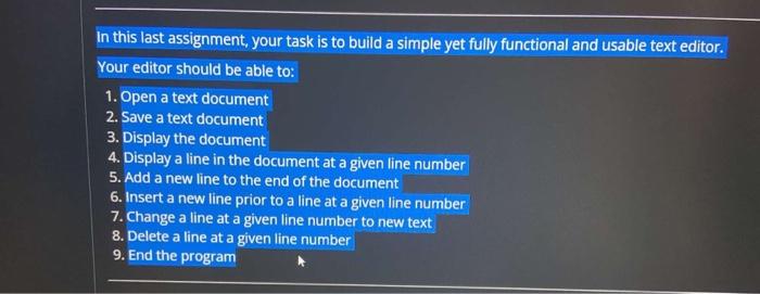 Solved In this last assignment, your task is to build a | Chegg.com