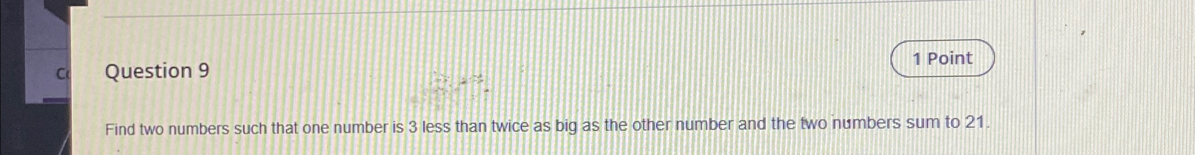 Solved a Question 91 ﻿PointFind two numbers such that one | Chegg.com