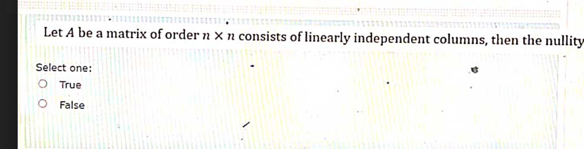 Solved Let A ﻿be a matrix of order n×n ﻿consists of linearly | Chegg.com