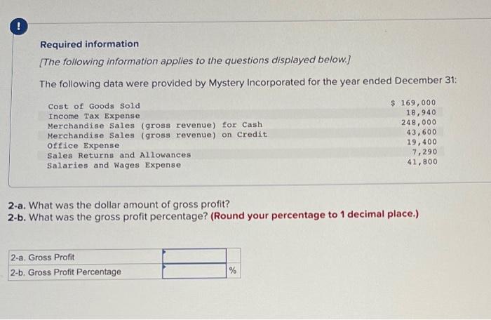 Solved Required information [The following information | Chegg.com