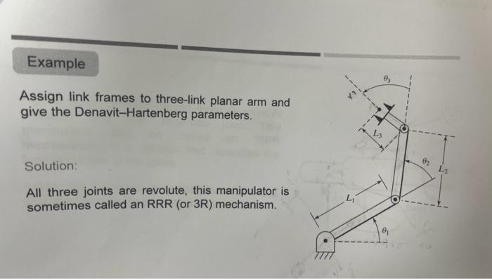 Solved Assign link frames to three-link planar arm and give | Chegg.com