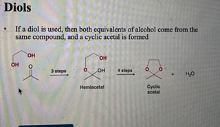Solved If a diol is used, then both equivalents of alcohol | Chegg.com