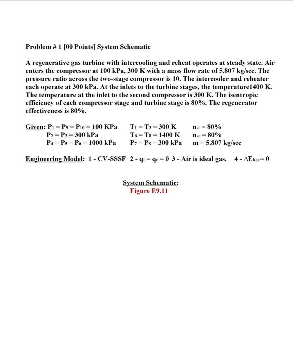 Solved Problem # 1 [00 Points] System Schematic A | Chegg.com